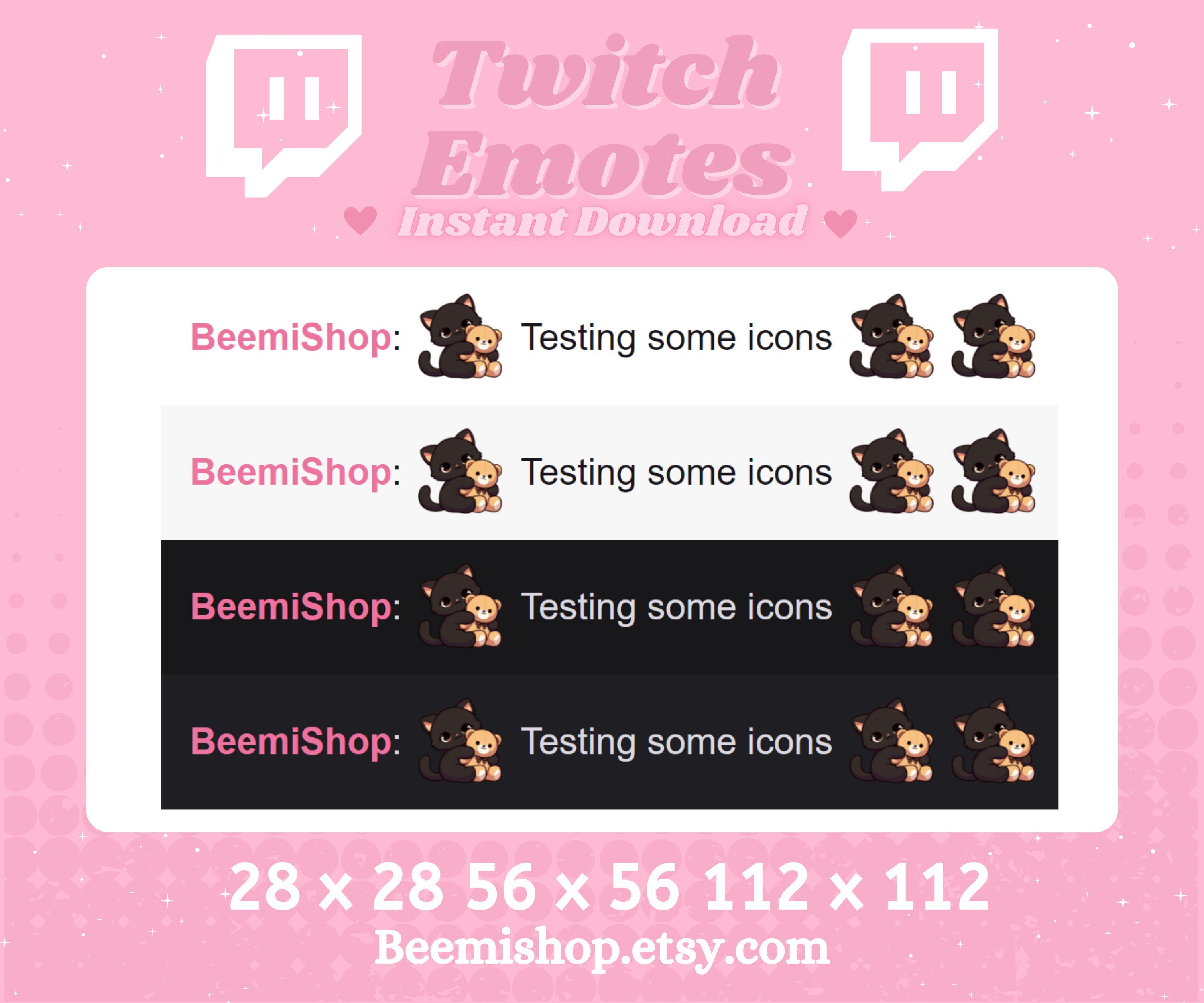 Black Cat Hugging A Teddy Bear Kawaii Plush Cuddle Comfy Happy Adorable ...