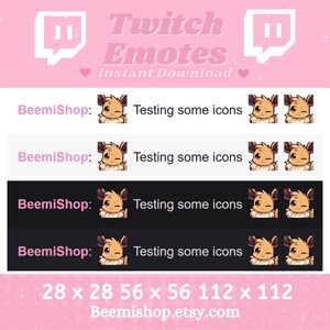 Twitch Discord Emote Cute Pokemon Eevee Emotes Flirty Winky Face ...