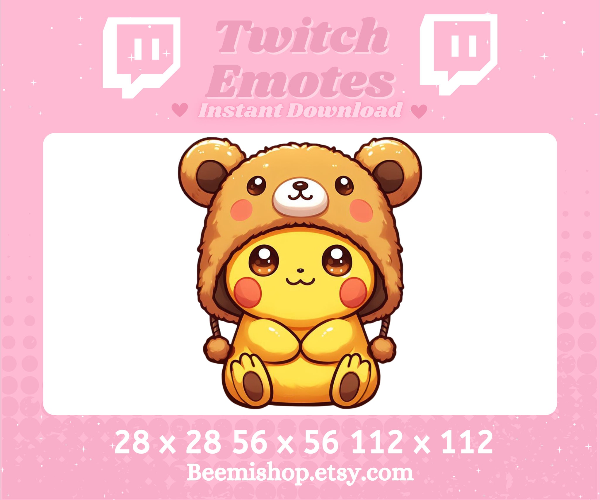 Twitch Discord Emote Cute Pokemon Pikachu Emotes Teddybear Kawaii ...