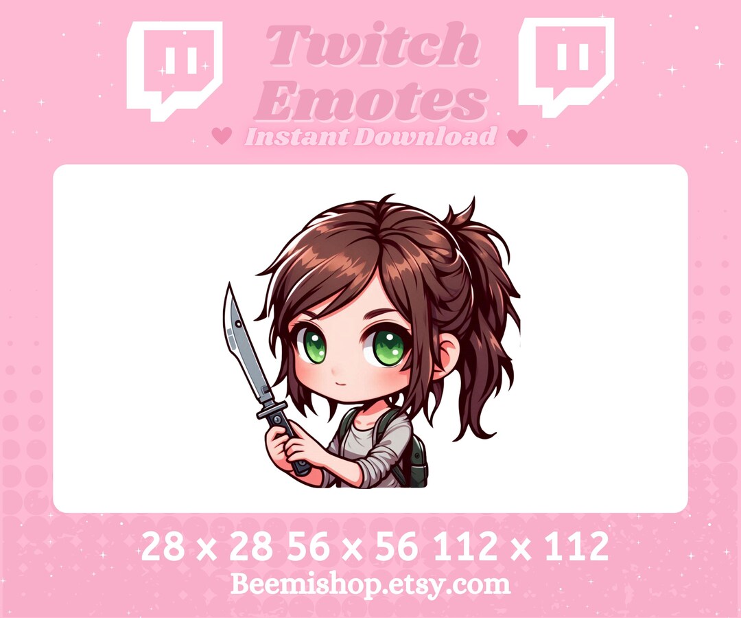 Ellie the Last of Us Holding A Knife Scary Dangerous Weapon Kawaii Cute ...