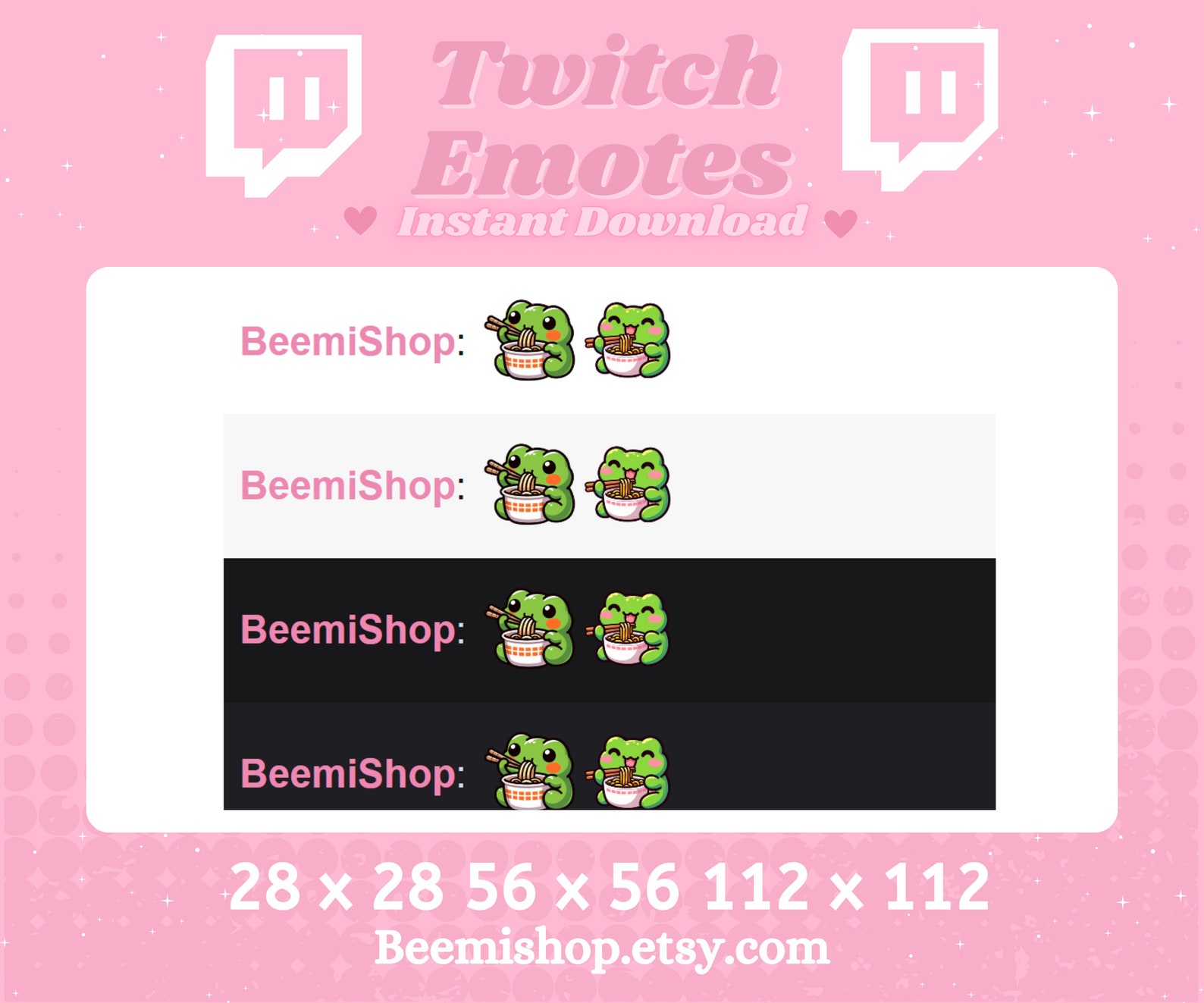 Twitch Discord Emote Cute Frog Emotes Eating Cup Noodles Youtube Kick ...