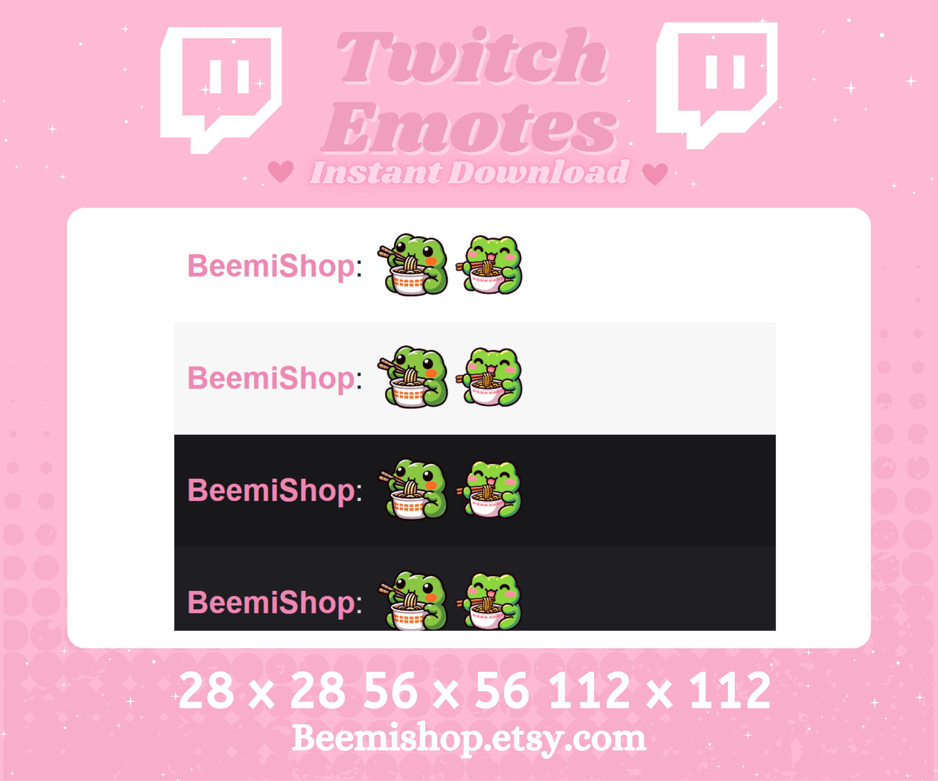 Twitch Discord Emote Cute Frog Emotes Eating Cup Noodles Youtube Kick ...