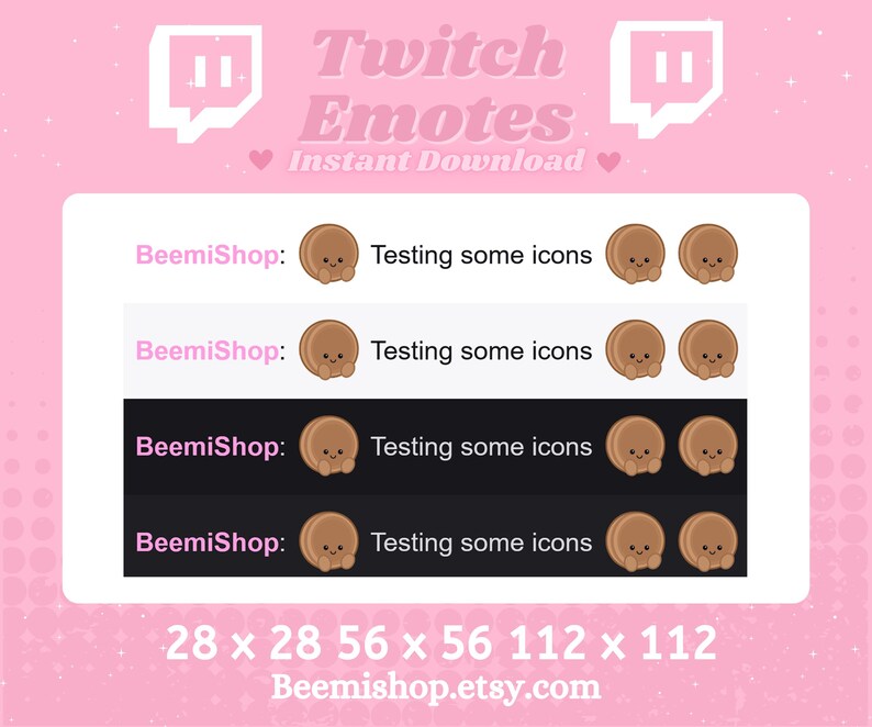 Brown Chocolate Macaron Twitch Discord Emote – Cute Kawaii Dessert PNG ...