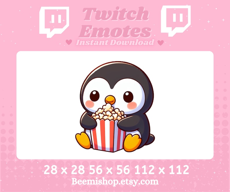 Penguin Love Eating Popcorn Funny Meme Drama Movie Happy Adorable ...