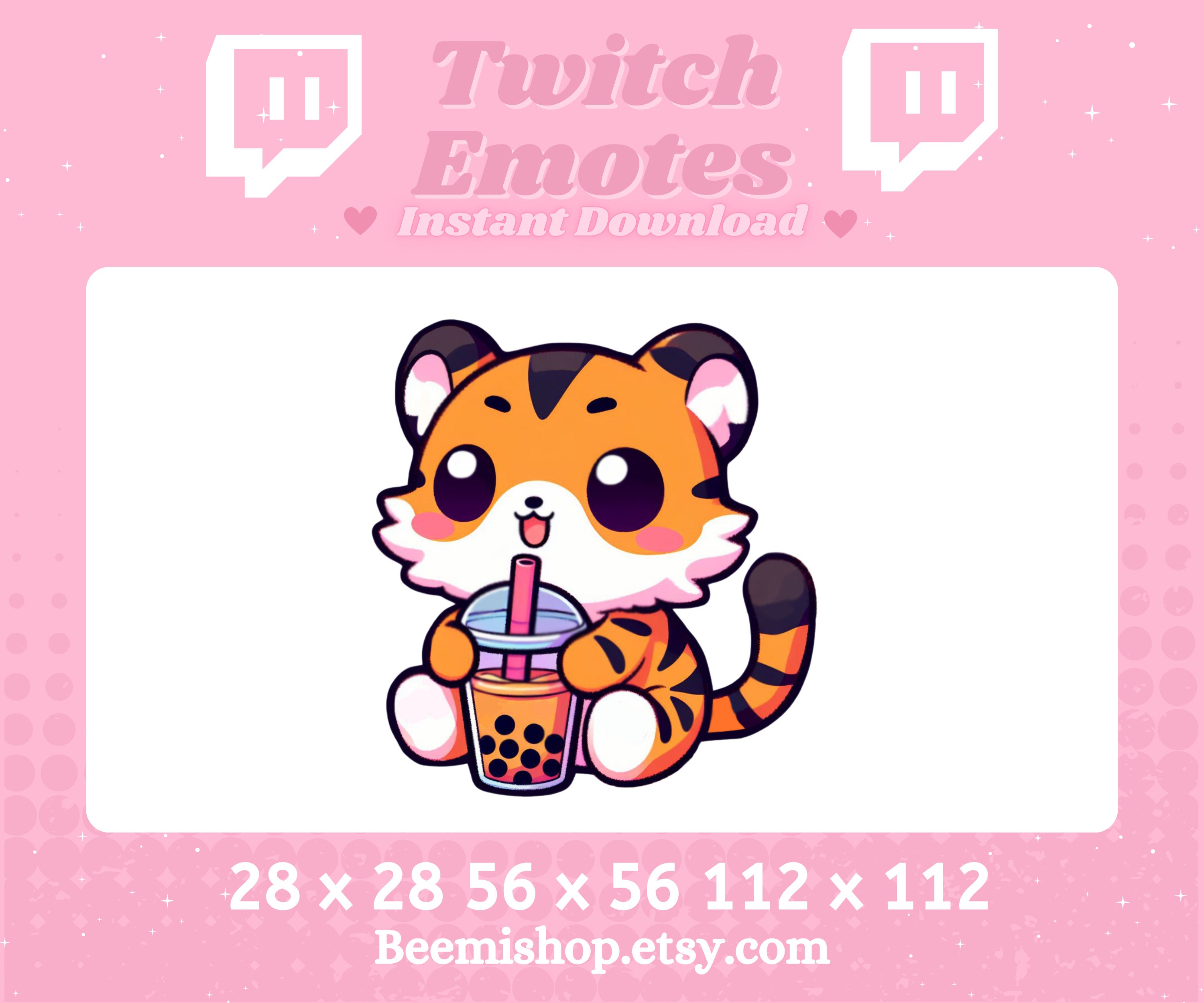 Tiger Drinking Boba Tea Bubble Tea Sip Slurp Drink Adorable Twitch ...