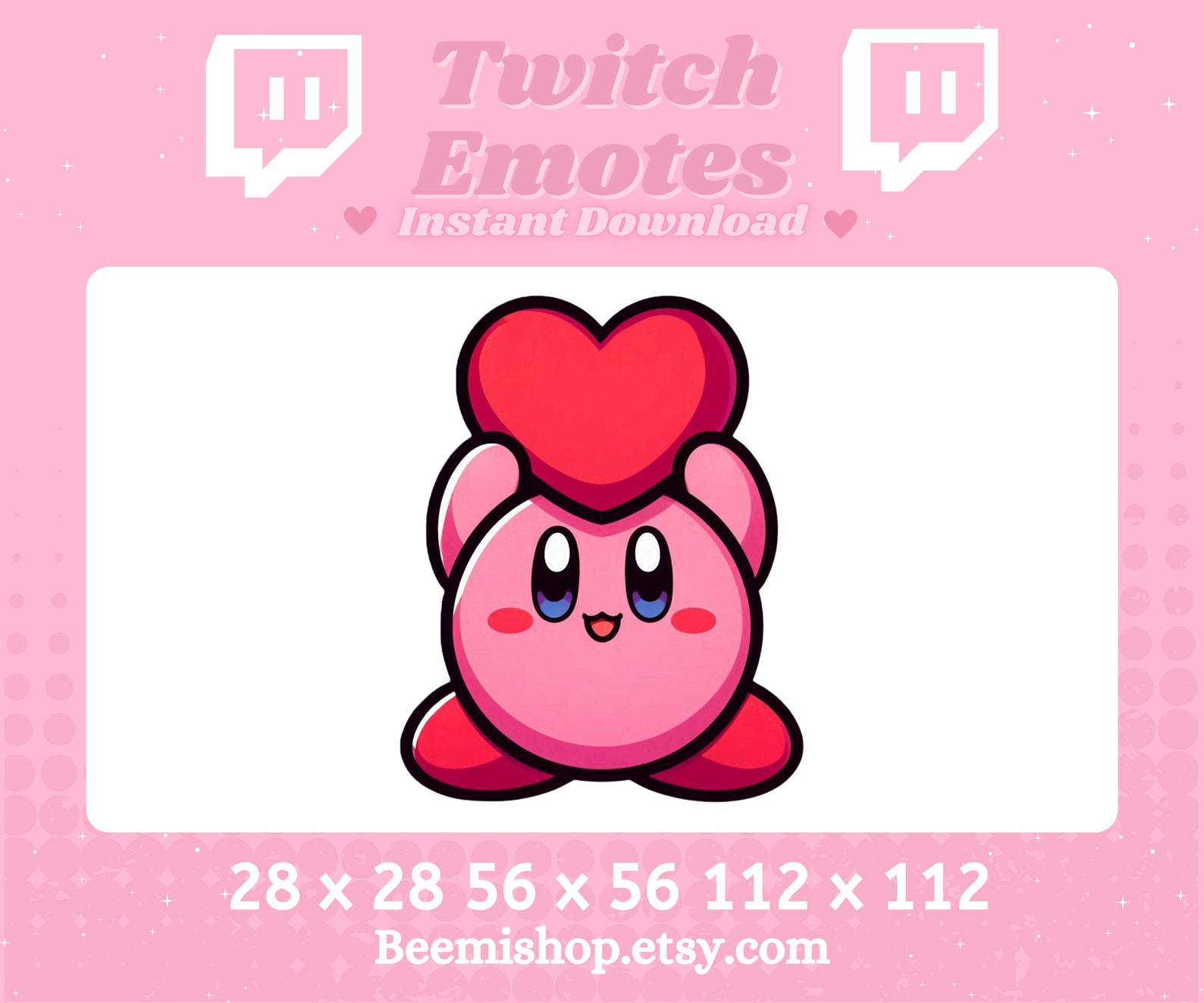 Kirby Holding A Heart Love Achievement Cute Kawaii Adorable Youtube ...