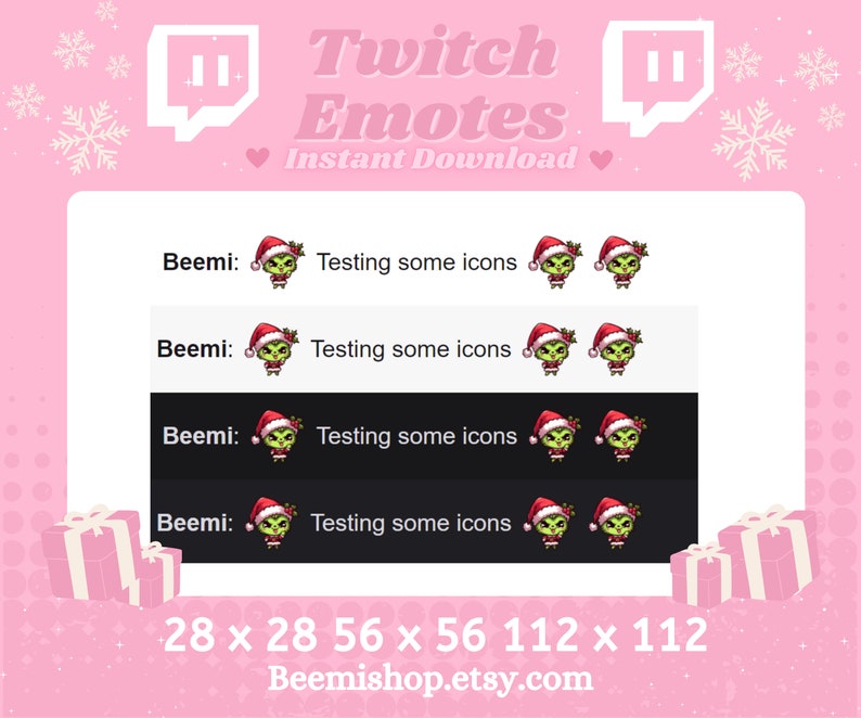 Twitch Emotediscord Emotethe Grinch christmasemotes Smirk Emote ...
