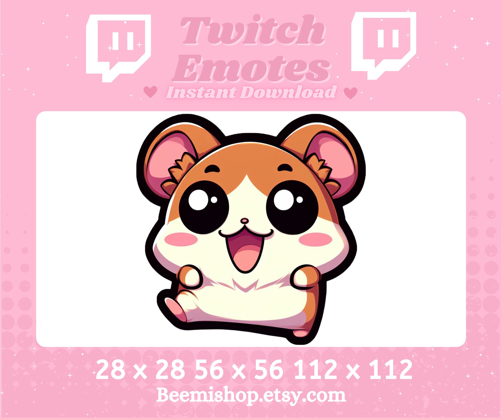 Twitch Discord Emote Cute Hamster Happy Dancing Vibe Crazy Kawaii ...