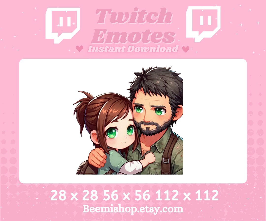 Ellie Joel Hugging Comfy Cozy Happy the Last of Us Kawaii Cute Chibi ...