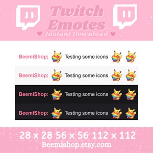 Pikachu Hugging Pride Heart Love Happy Twitch Discord Emote Cute Kawaii ...