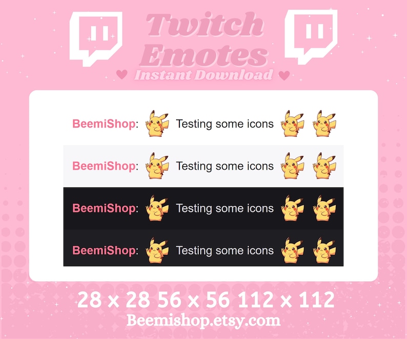 Pikachu Peace Out Sign Happy Twitch Discord Emote Cute Kawaii Adorable ...