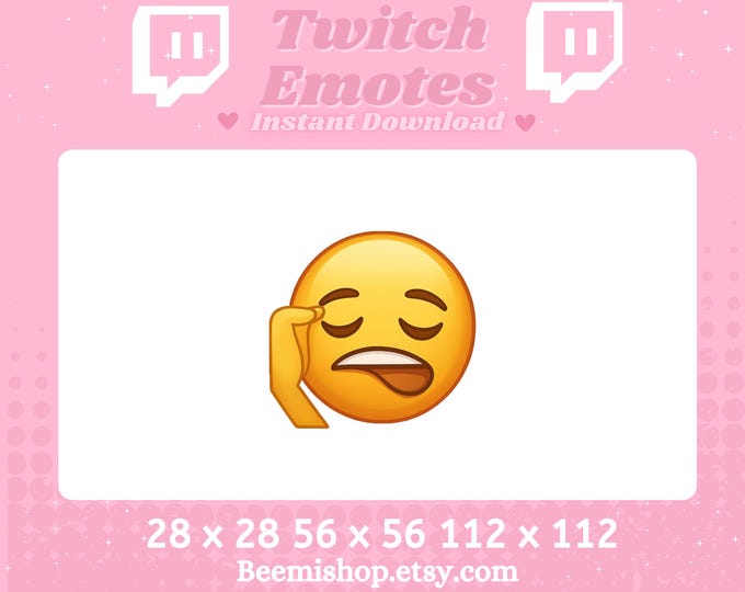 Rizzing Emoji Lip Bite Sheesh Twitch Discord Reaction Emote – Mood ...