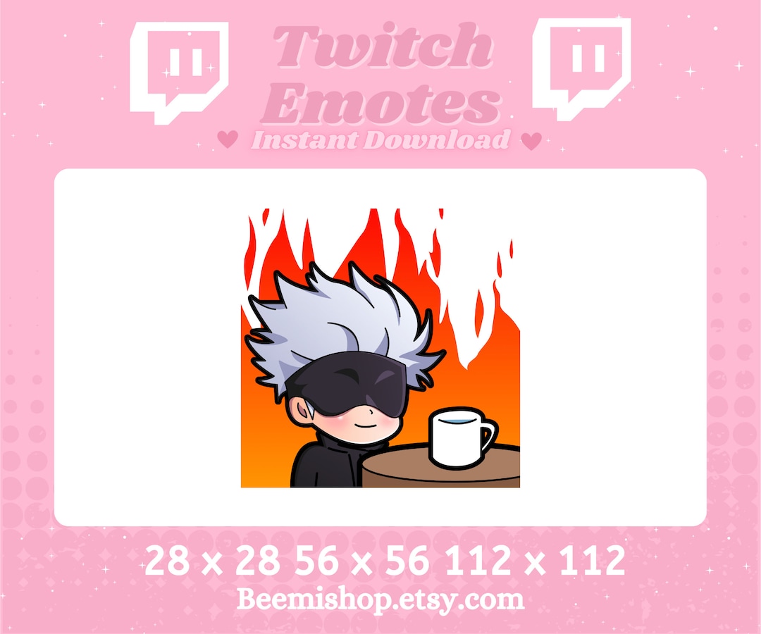 Cute Chibi Gojo Satoru Anime Ok Fine This is Fine Meme Fire Burning ...