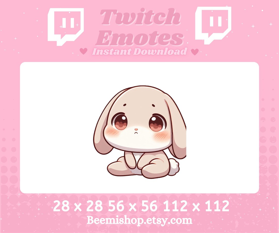 Bunny Sad Upset Shy Blushing Cute Kawaii Animal Adorable Youtube Server ...