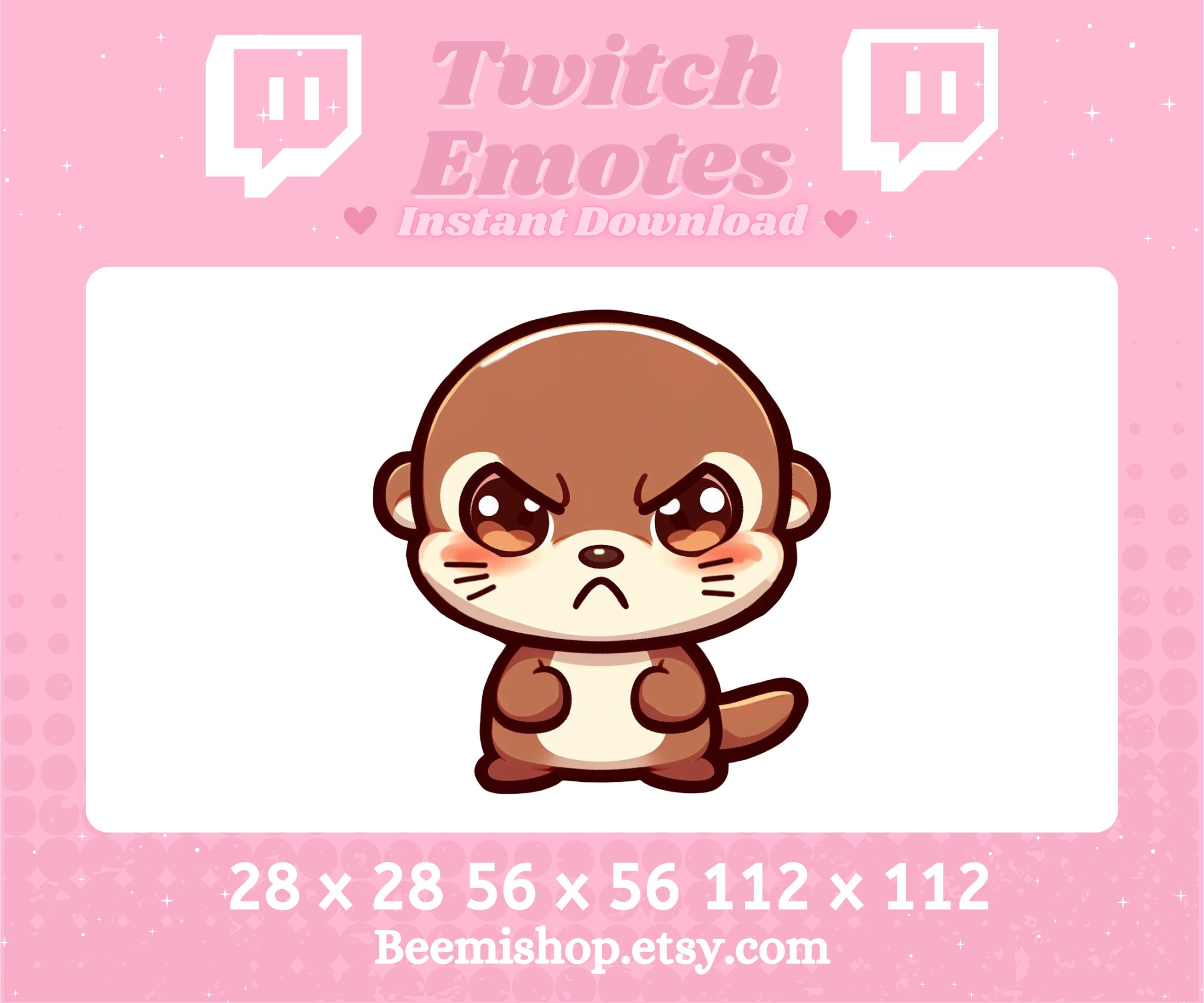 Twitch Emotes Discord Emote Otter Emotes Kawaii Angry Mad Fuming Rage ...