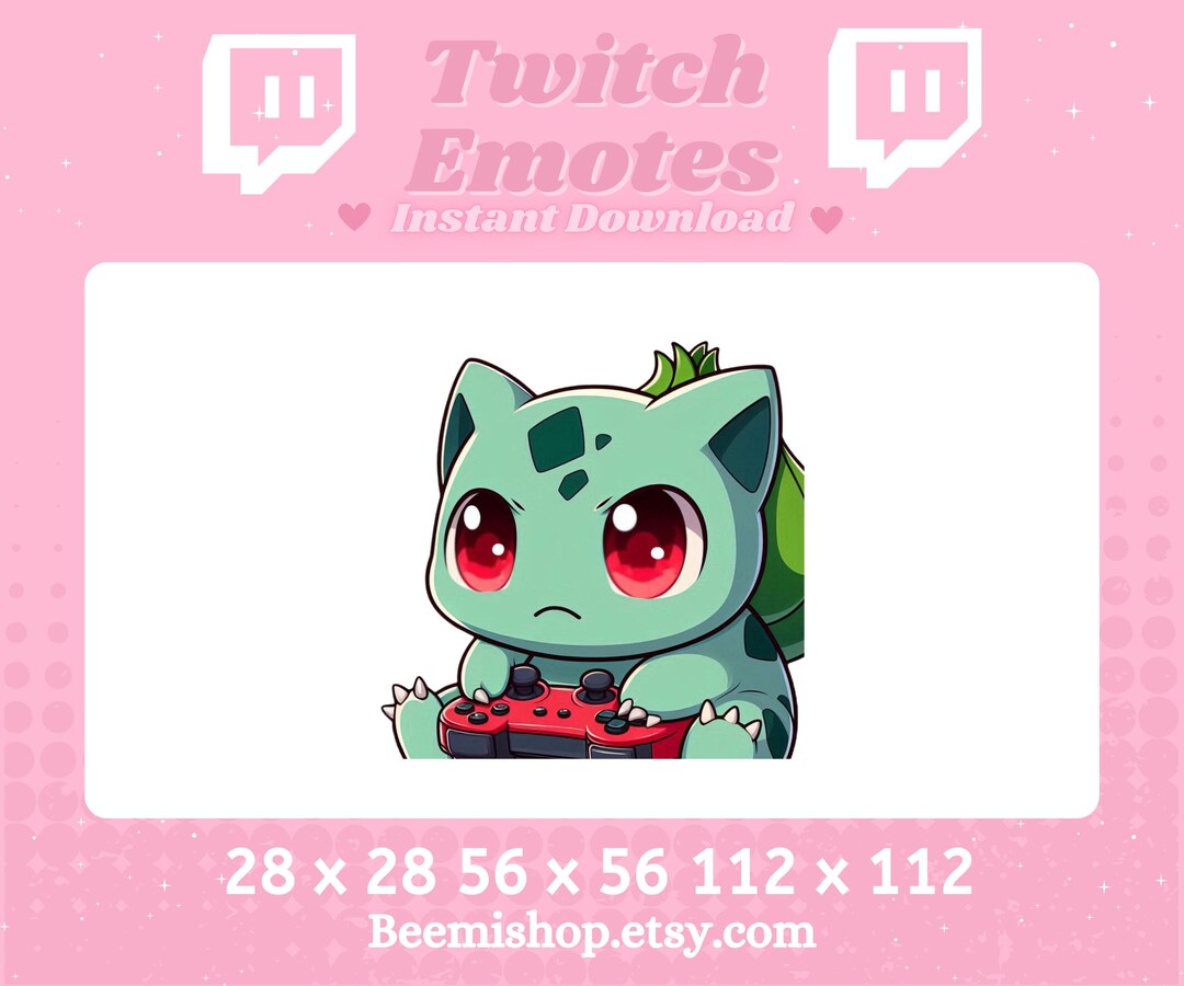 Bulbasaur Gaming Gamer Controller Playing Video Games Mad Sad Twitch ...