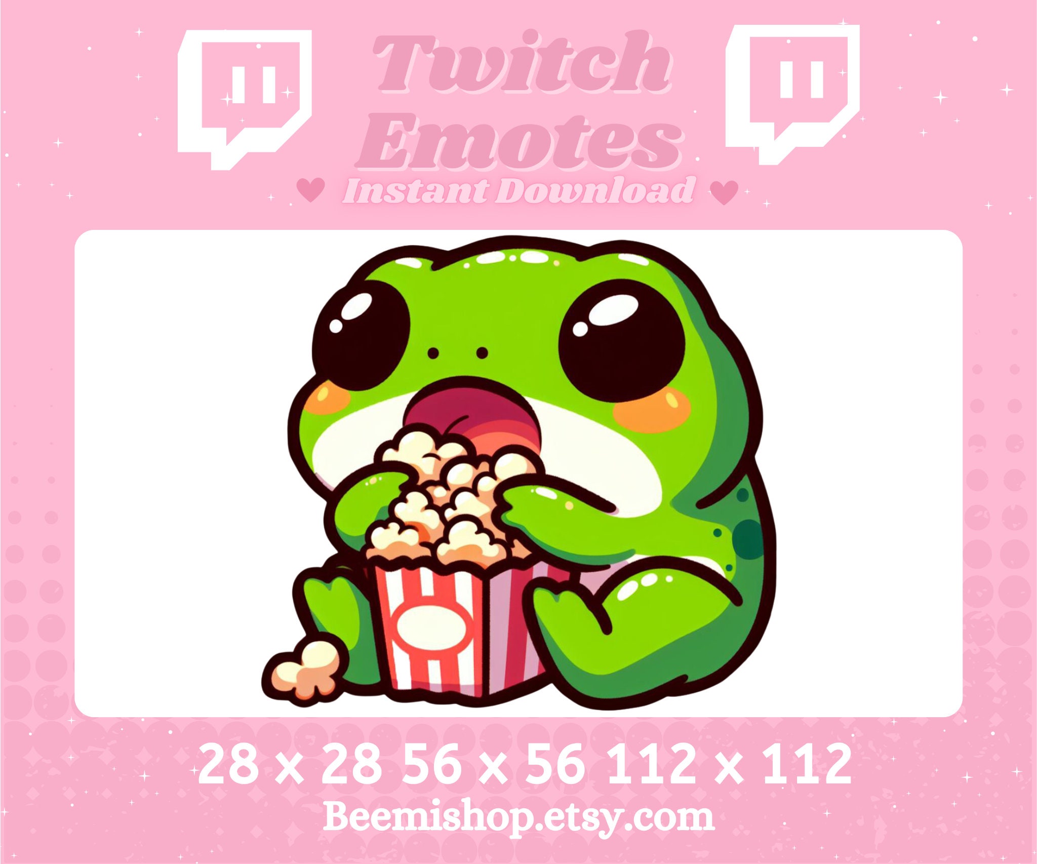 Twitch Emotes Discord Emote Frog Popcorn Emotes Cute Twitch Discord ...