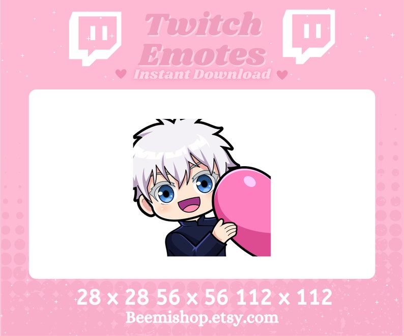 Cute Chibi Gojo Anime Sorcerer Half Heart Love Adorable Youtube Server ...