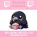 Raven Crow Eating Popcorn Funny Meme Movie Drama Kawaii Funny Adorable ...