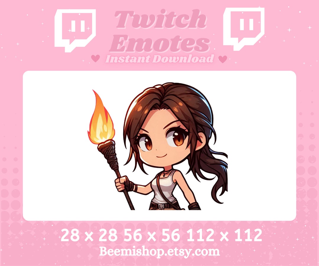 Lara Croft Tomb Raider Holding A Torch Fire Kawaii Cute Chibi Movie ...
