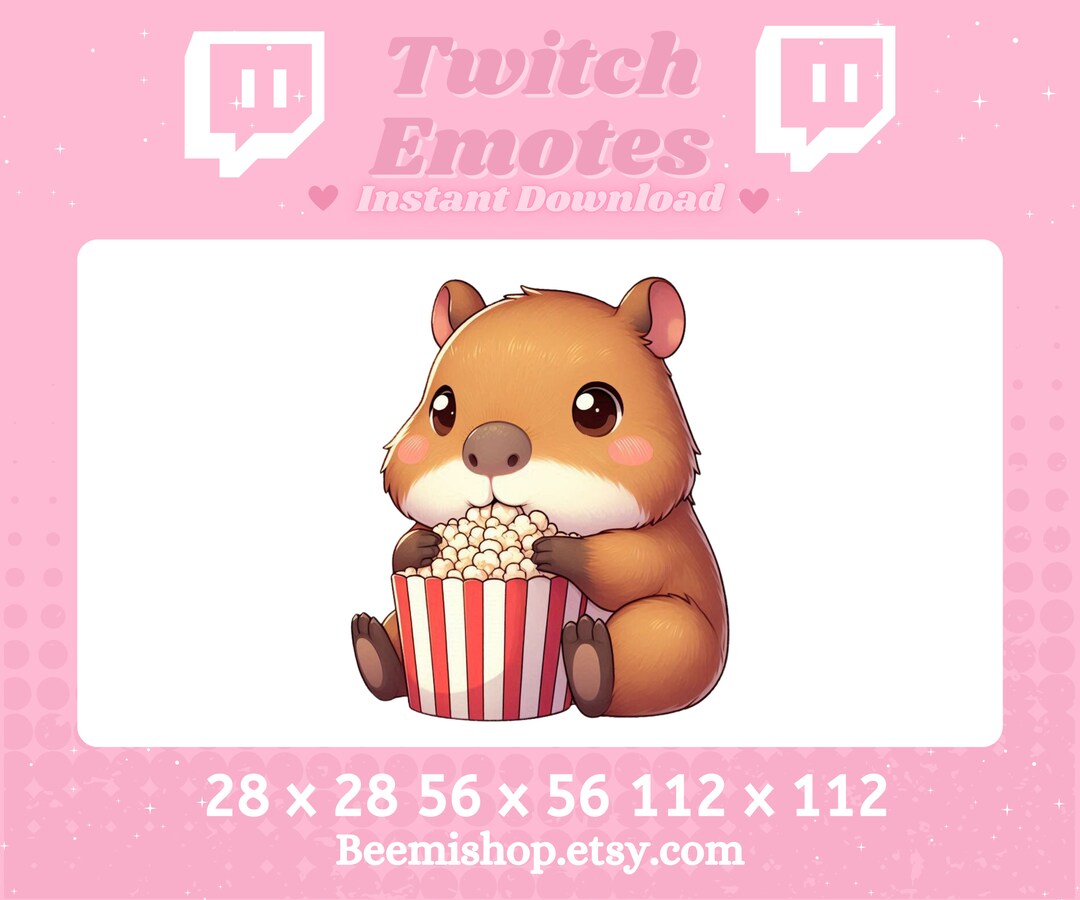 Cute Capybara Eating Popcorn Movie Drama Kawaii Adorable Youtube Server ...