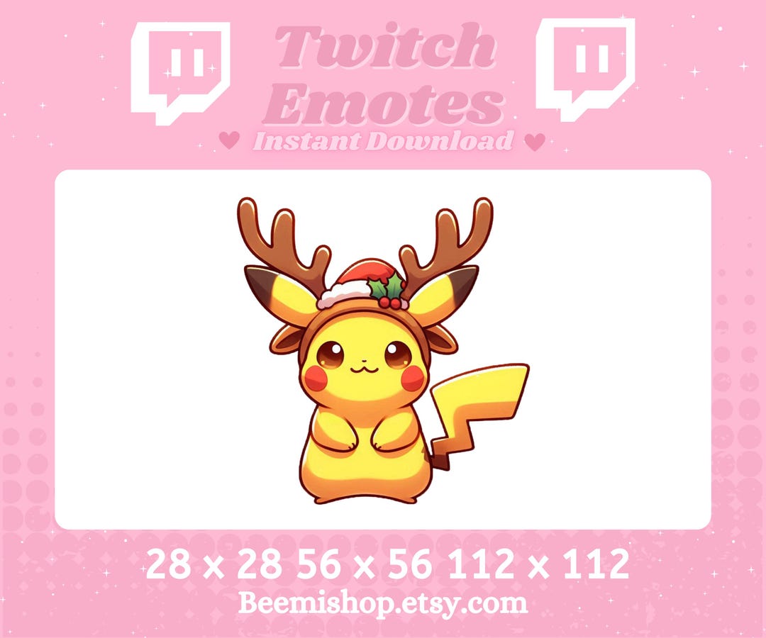 Pokemon Christmas Pikachu Dressed as Reindeer Server Kawaii Youtube ...