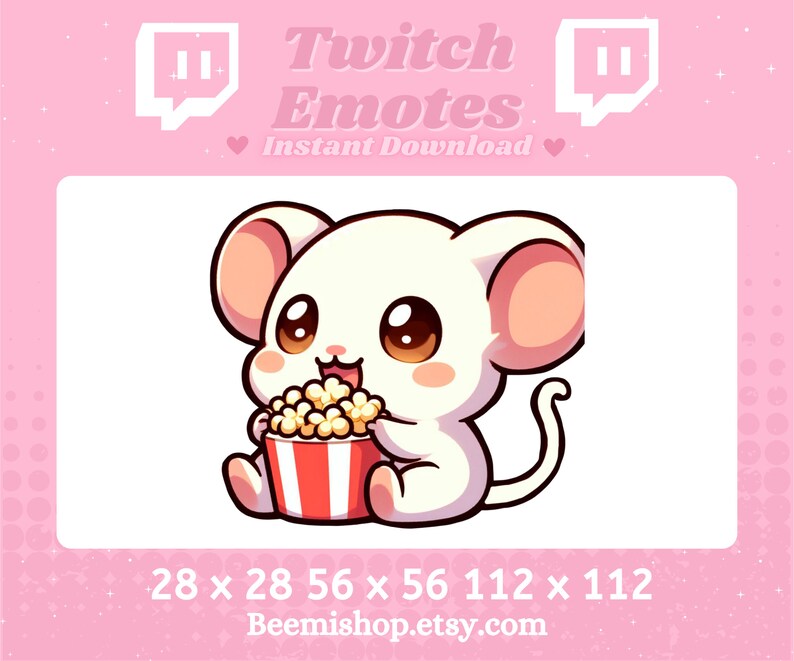 Twitch Emotes Discord Emote Cute Mouse Emotes White Comfy Boba Tea ...