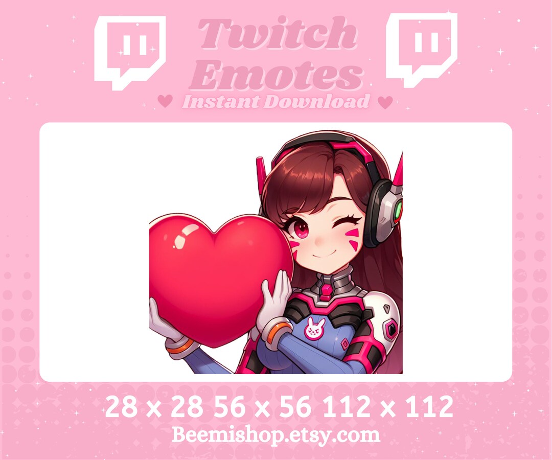 Twitch Discord Emote Dva Overwatch Emotes Video Game Cute Server ...