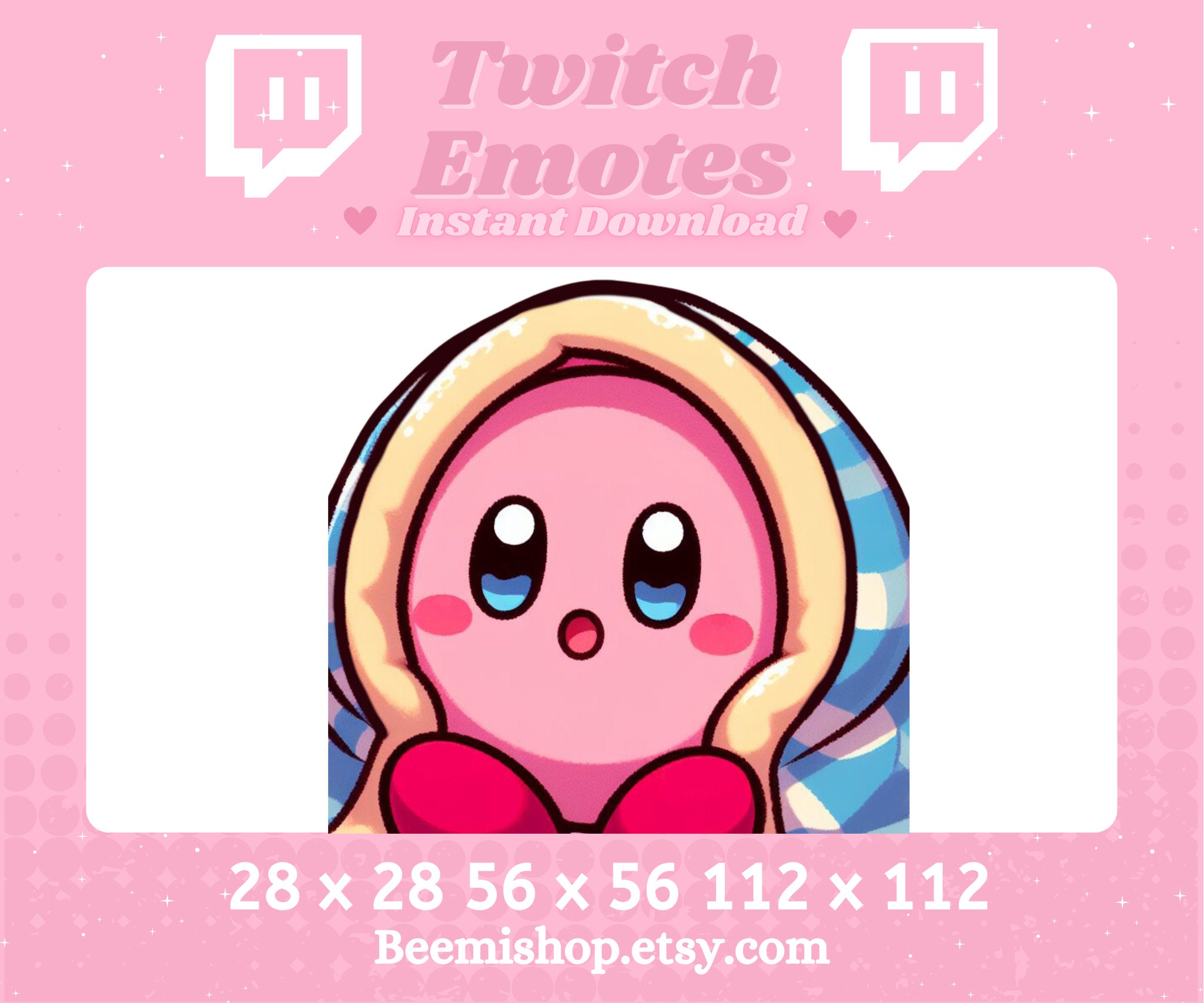 Twitch Discord Emote Kirby Cute Cozy Blanket Twitch Emotes Discord ...