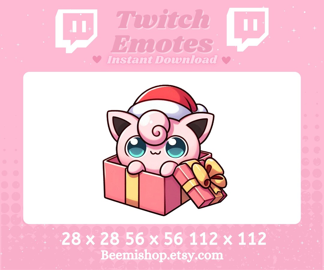Christmas Hat Jigglypuff in A Gift Box Lurking Hiding Santa Happy ...