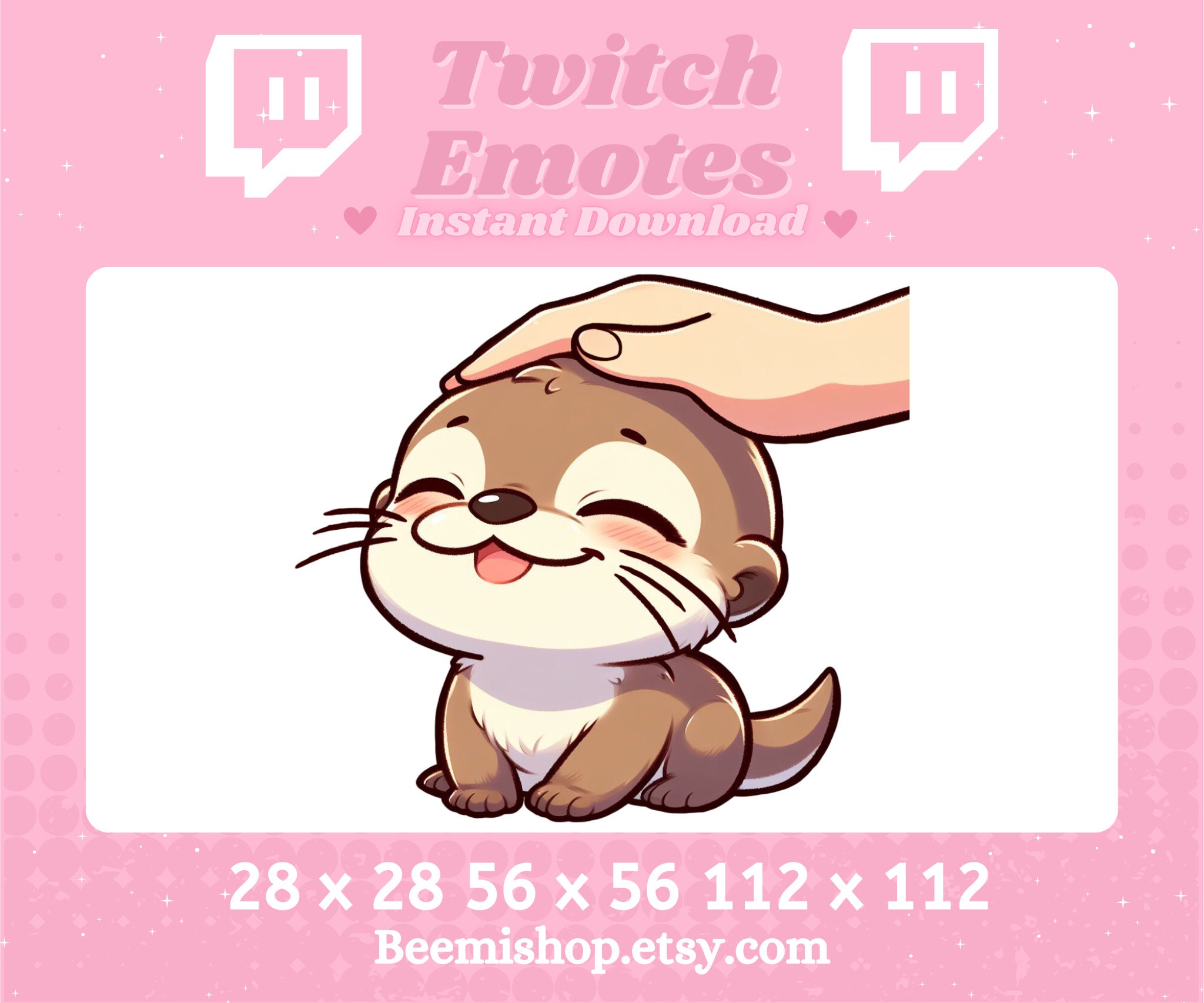 Twitch Emotes Discord Emote Otter Emotes Head Pat Cozy Cute Twitch ...