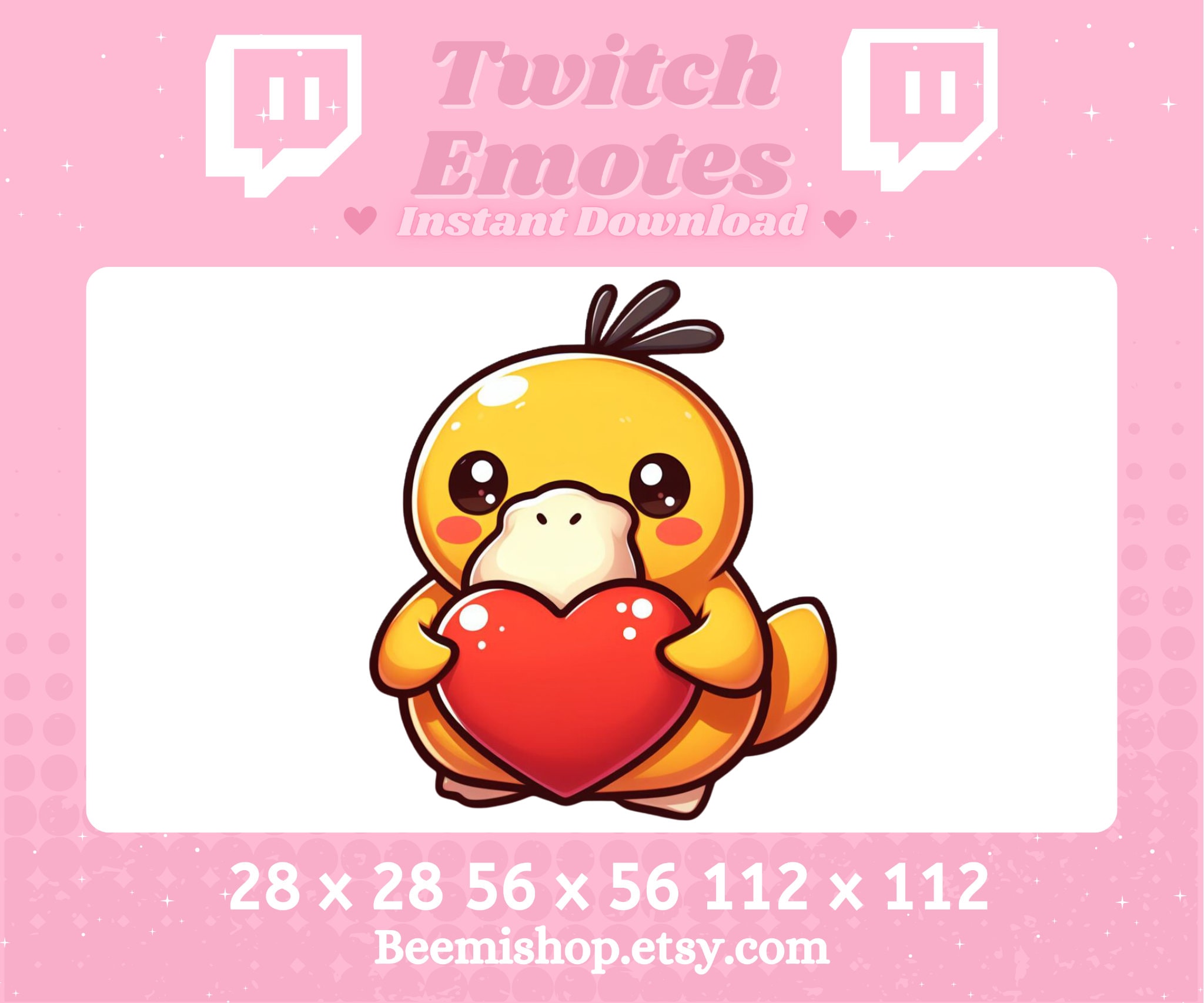 Twitch Discord Emote Cute Psyduck Pokemon Emotes Twitch Discord Love ...