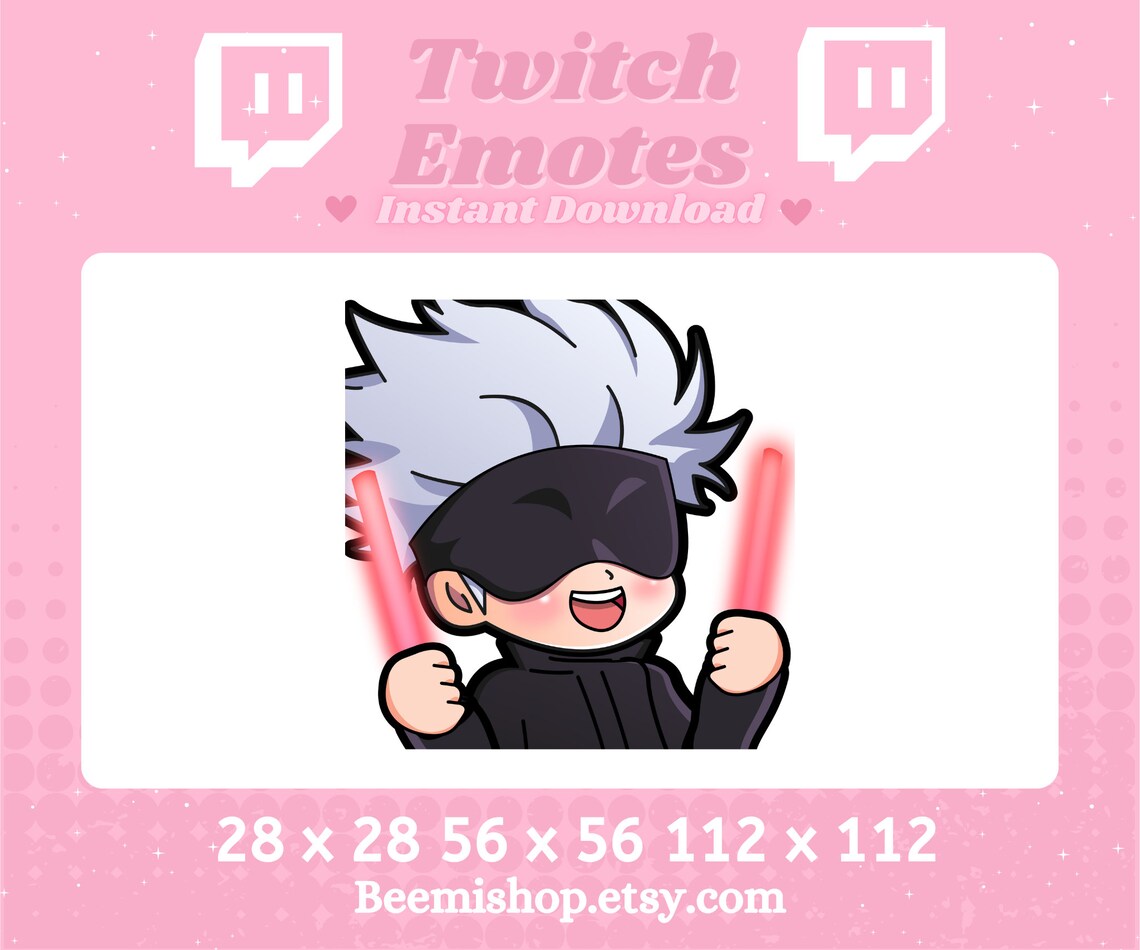 Cute Chibi Gojo Satoru Anime Light Stick Hype Youtube Server Kawaii ...