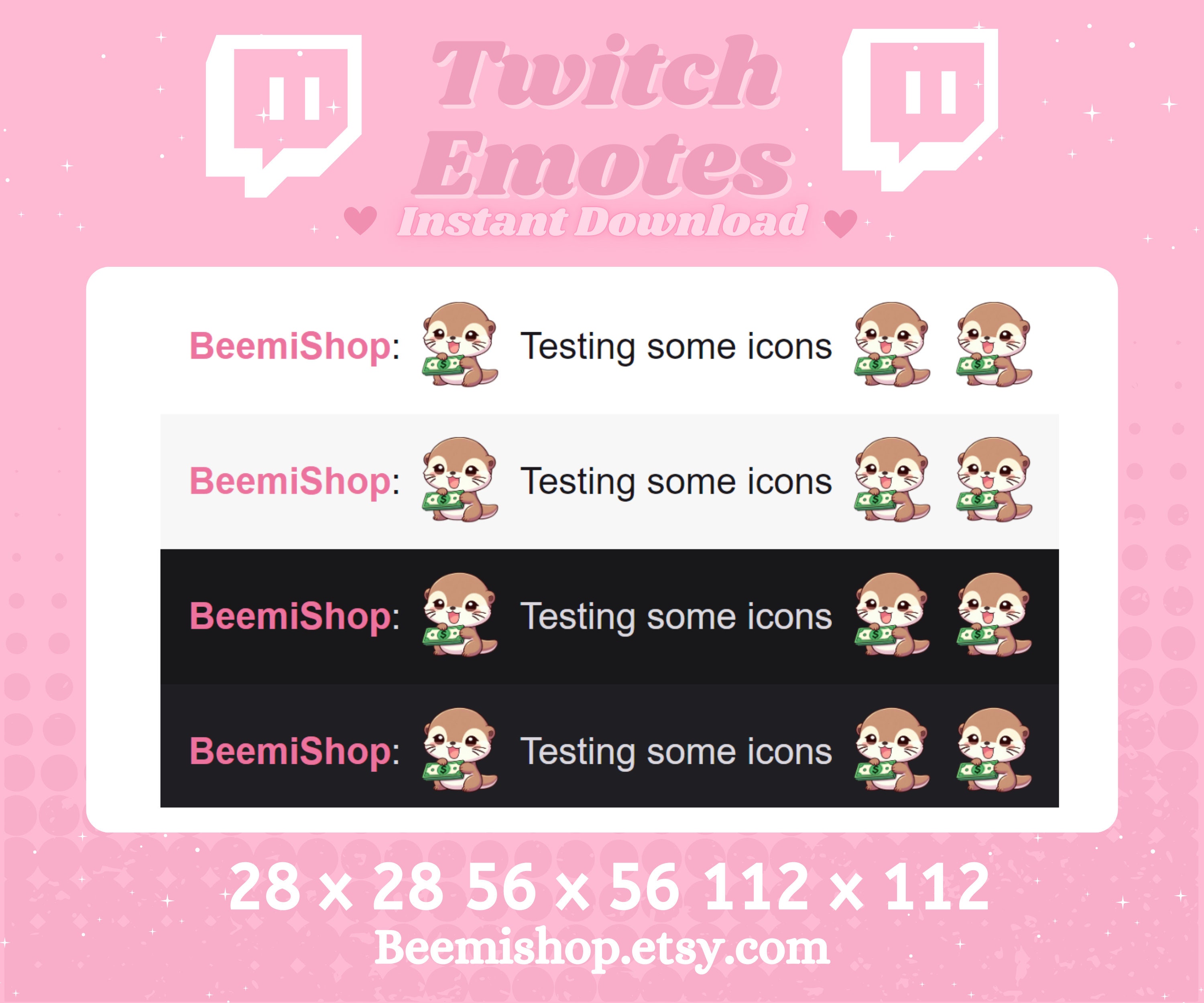 Brown Otter Money Happy Cash Dollar Bill Kawaii Adorable Twitch Discord ...