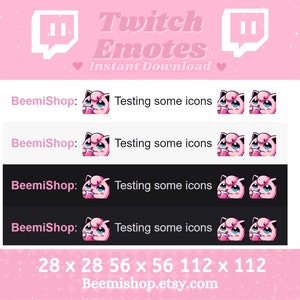 Twitch Discord Emote Jigglypuff Slurping Cute Twitch Game Discord ...