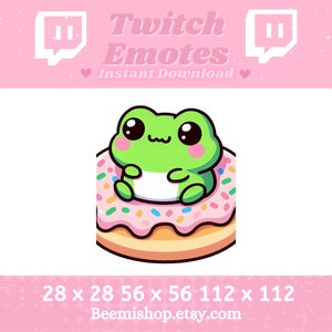 Green Frog in A Donut Sweets Dessert Kawaii Funny Meme Adorable Anime ...