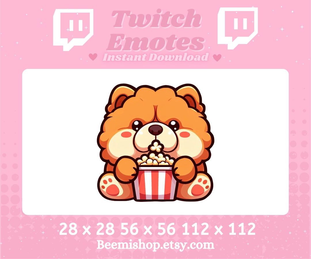 Cute Chow Chow Dog Eating Popcorn Drama Happy Kawaii Adorable Server ...