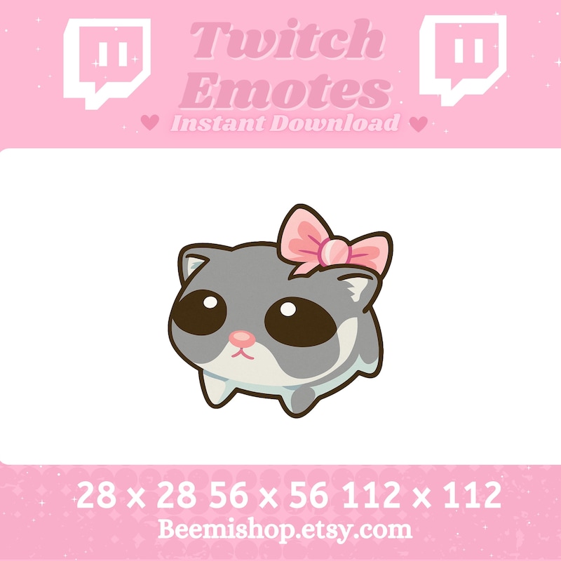 Sad Hamster With a Bow - Etsy