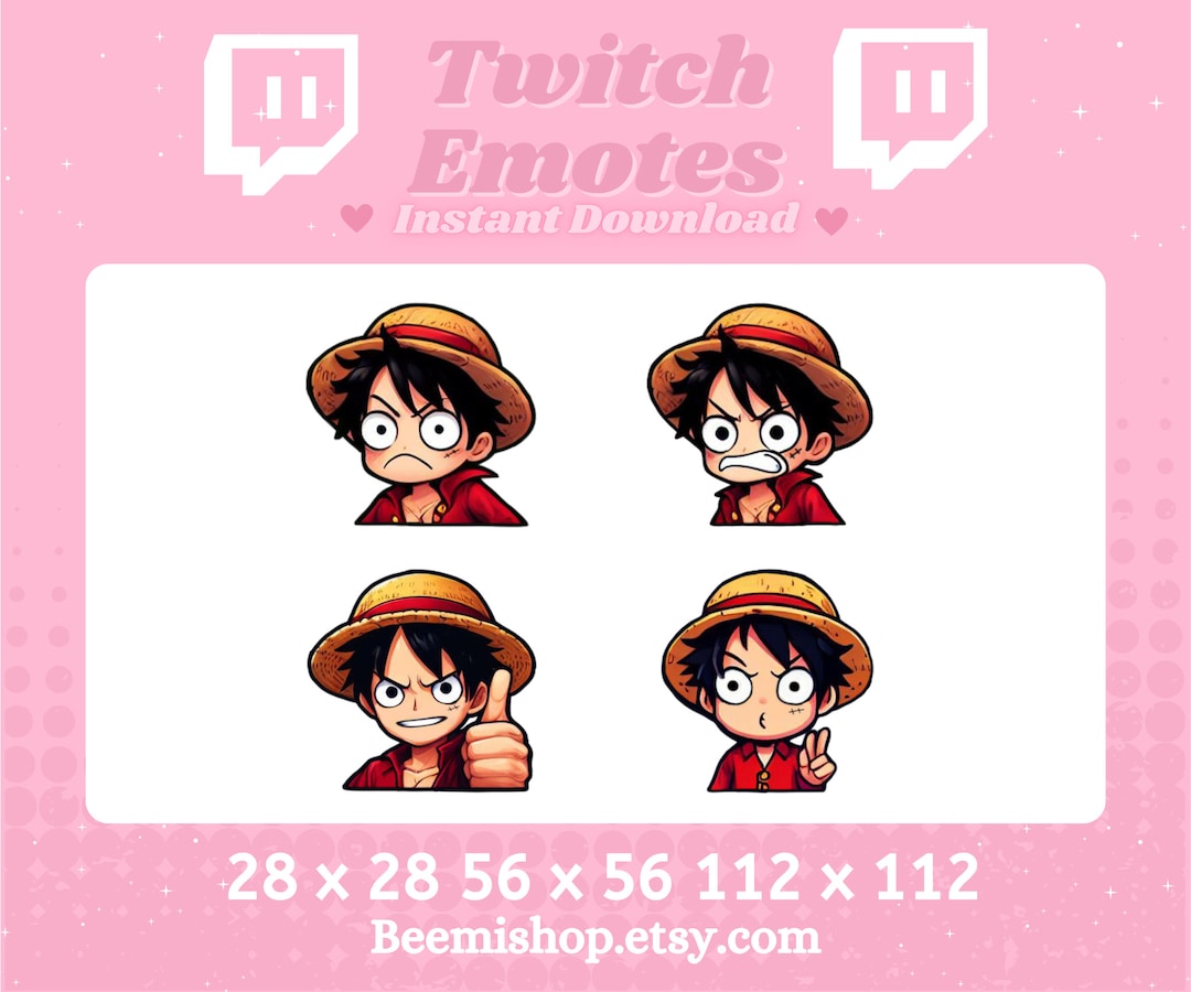 Twitch Emote Discord Emote Luffy Pirate Boy Emotes Lindo Twitch ...