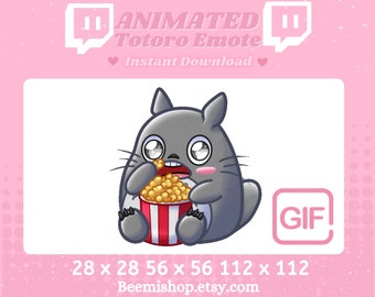 Twitch Discord Emote Cute Totoro Emotes Holding A Pink Flower Youtube ...