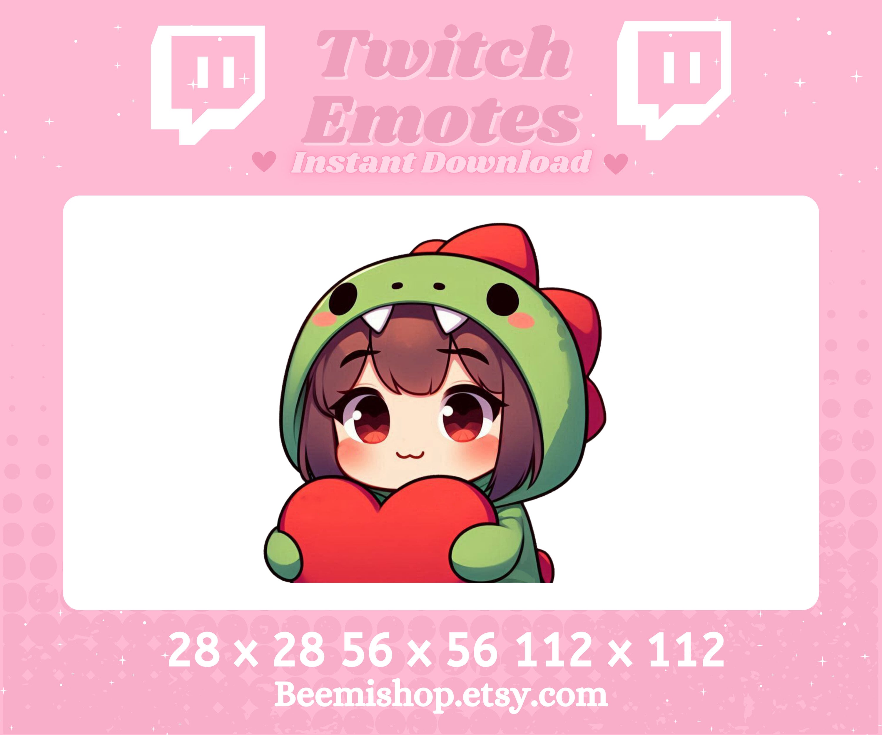 Dinosaur Chibi Girl Love Hug Rawr Brown Hair Brunette Red Eyes Happy ...