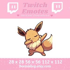 Twitch Discord Emote Cute Pokemon Eevee Emotes Dab Server Kawaii ...