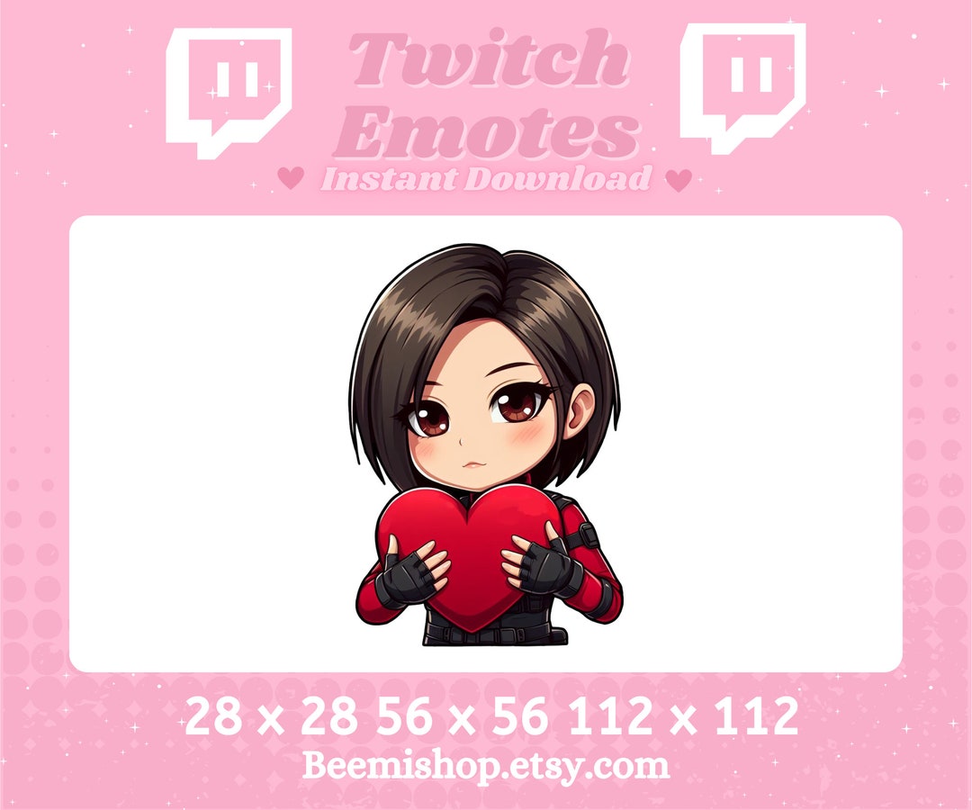 Twitch Discord Emote Cute Chibi Ada Wong Resident Evil Emotes Video ...