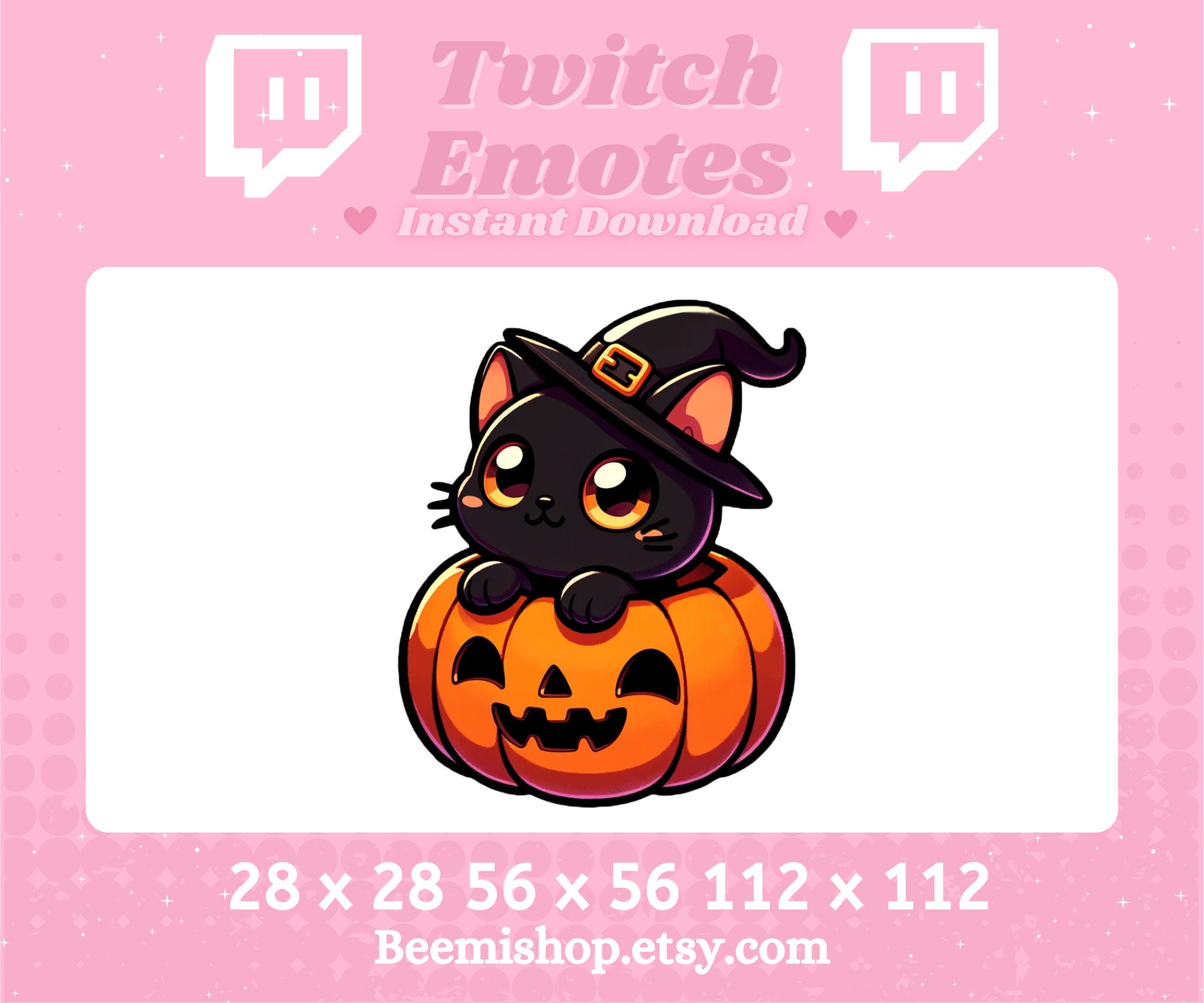 Twitch Emotes Discord Emote Black Cat Emotes Witch Halloween Pumpkin ...
