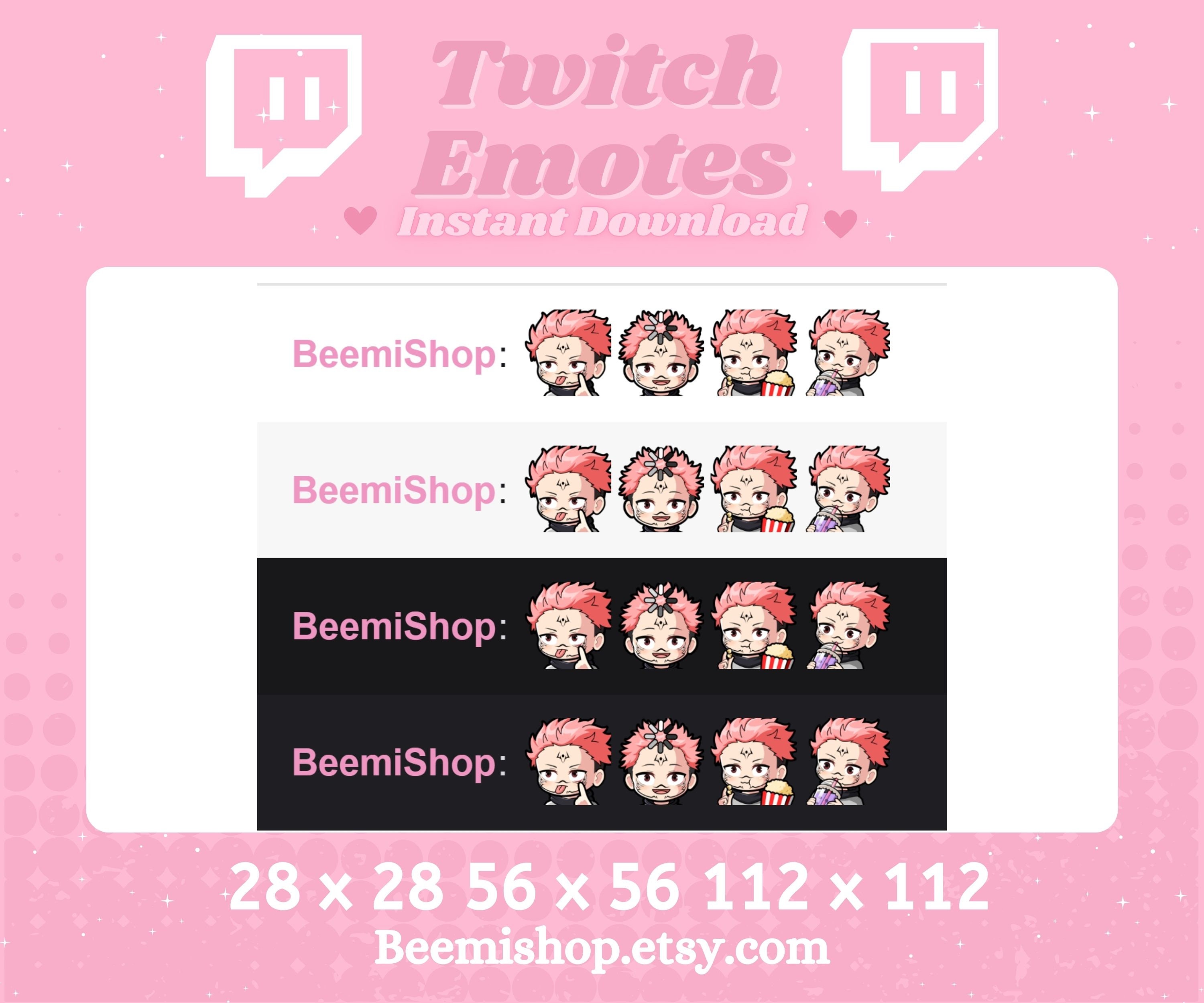 Sukuna JJK Pack Set Anime Cute Bla Drinking Boba Tea Loading Eating ...