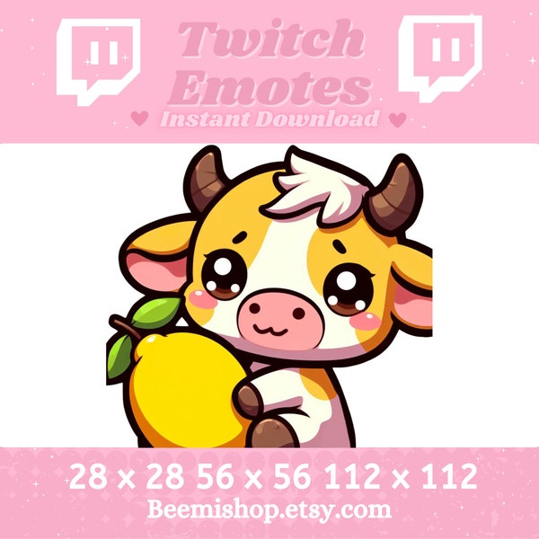 Cute Lemon Twitch Emotes - Etsy