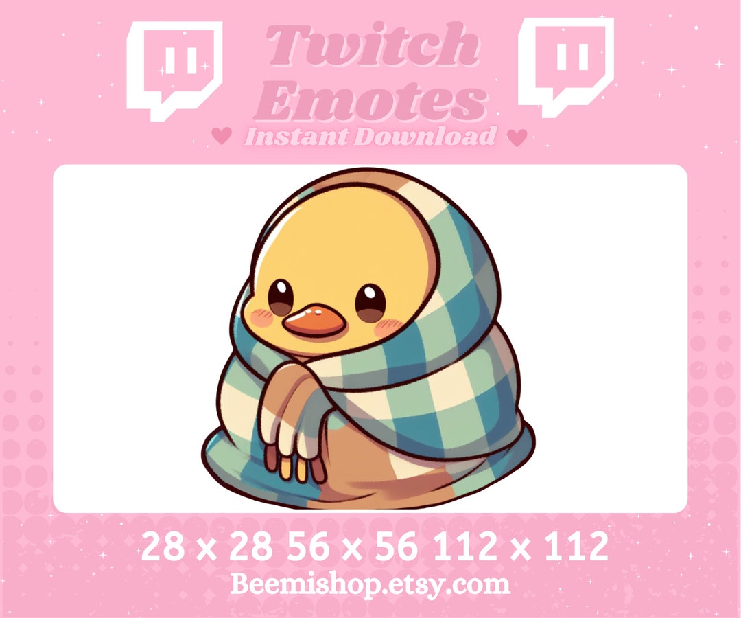 Twitch Emotes Discord Emote Duck Emotes Blanket Cozy Cute Twitch ...