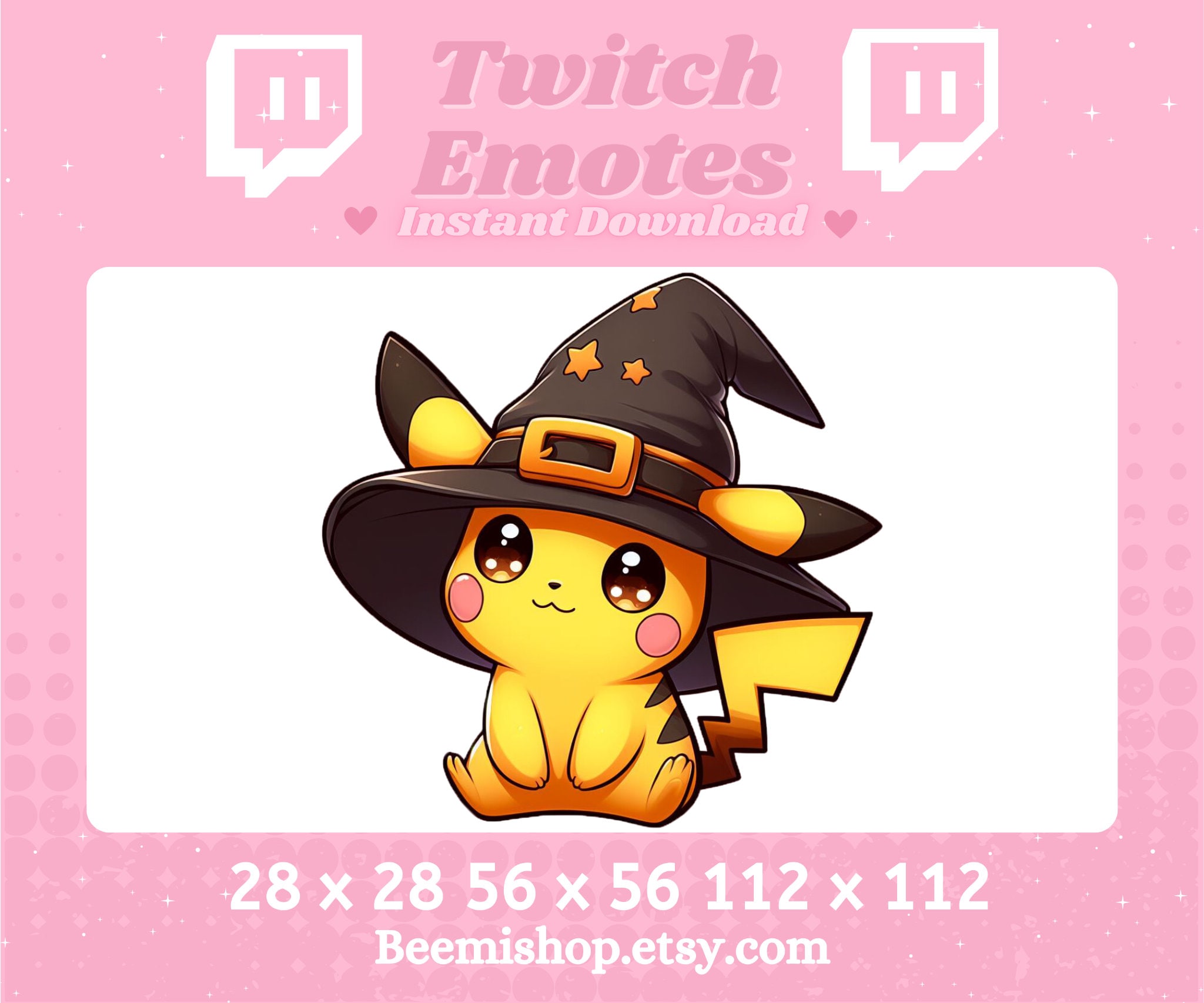 Twitch Discord Emote Cute Pokemon Pikachu Emotes Witch Curse Kawaii ...