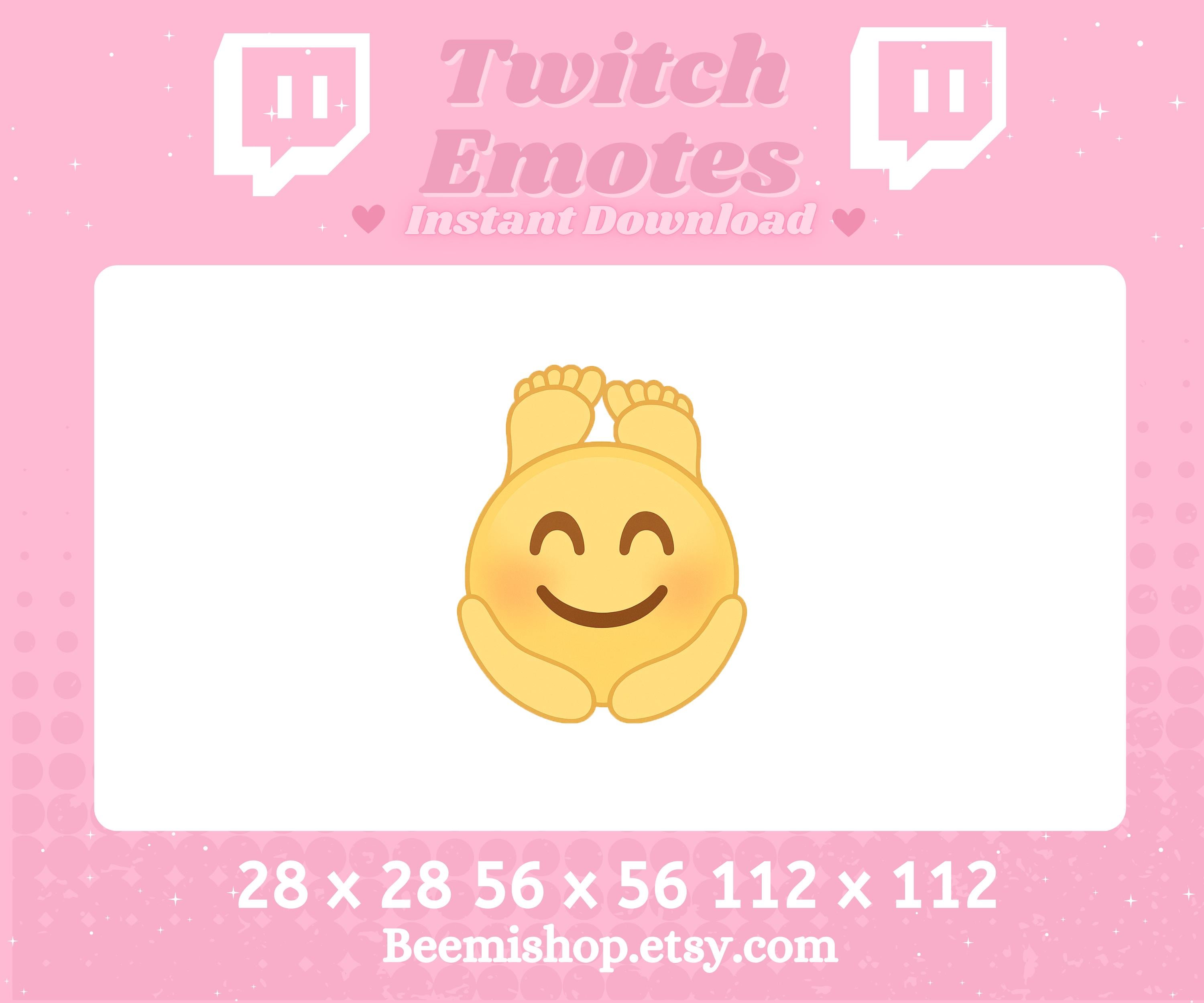 Relaxed Hihi Happy Feet up Emoji Twitch Discord Reaction Emote – Chill ...
