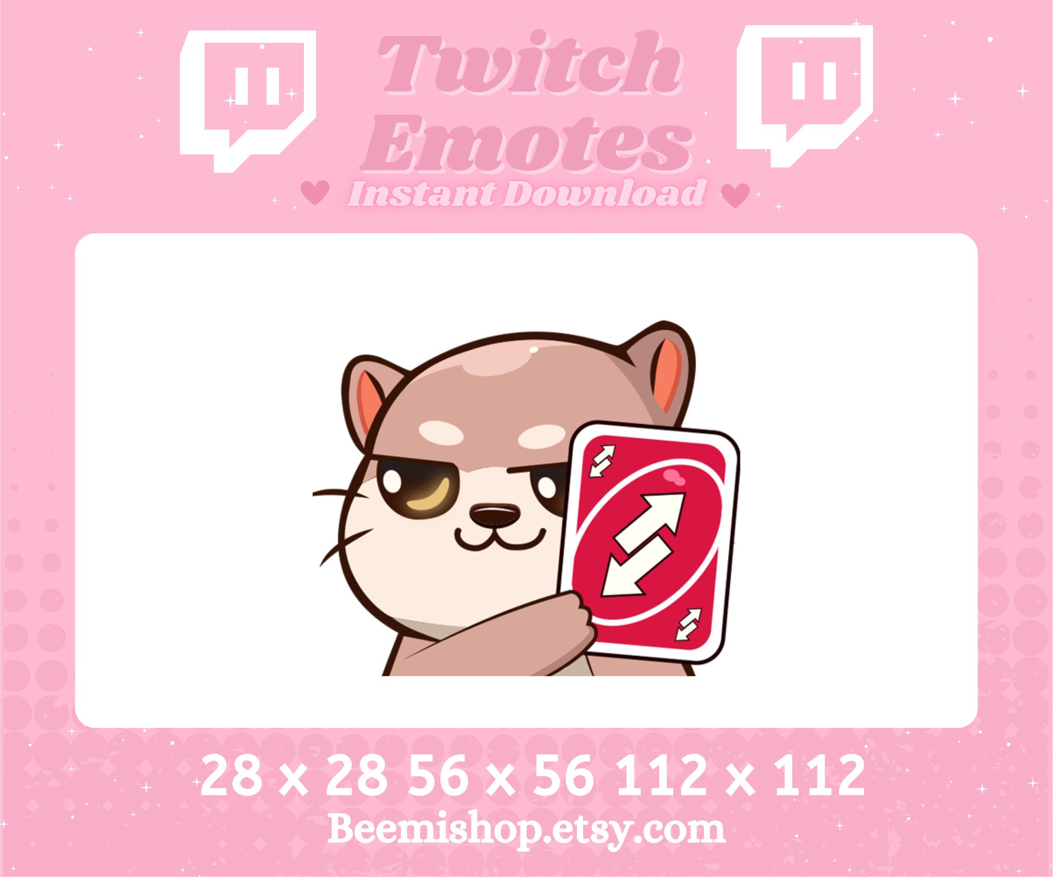 Cute Chibi Otter Uno Reverse Card Smirk Evil Adorable Discord Youtube ...